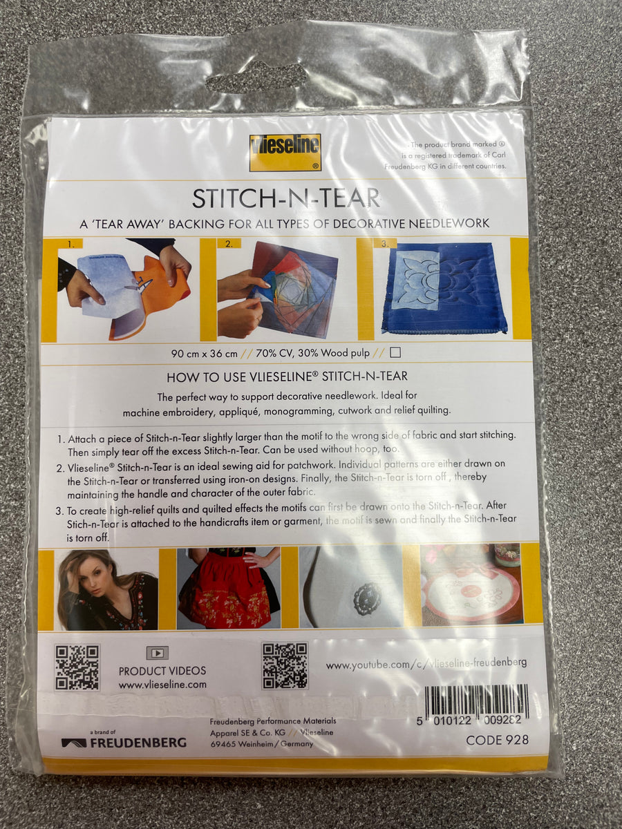 Stitch and tear interfacing – Sew@Home Fabrics